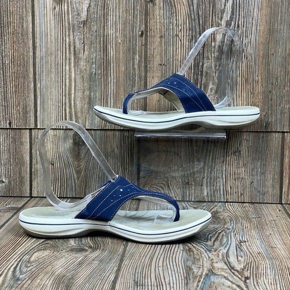 Clarks | Shoes | Clarks Collection Womens Flip Flop Sandal Blue 75 ...